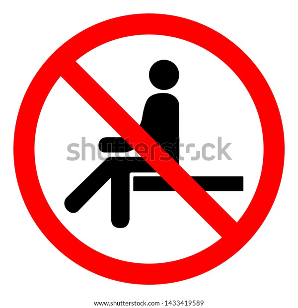 No Sitting Symbol Sign Vector Illustration Stock Vector (Royalty Free ...