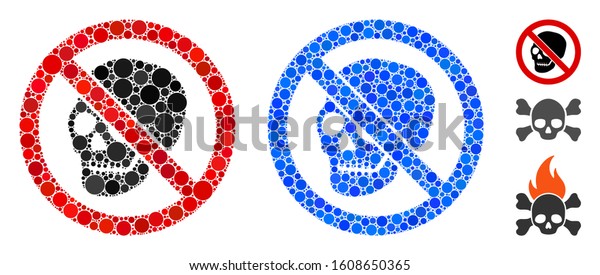 No Skeleton Skull Composition Spheric Dots Stock Vector (Royalty Free ...