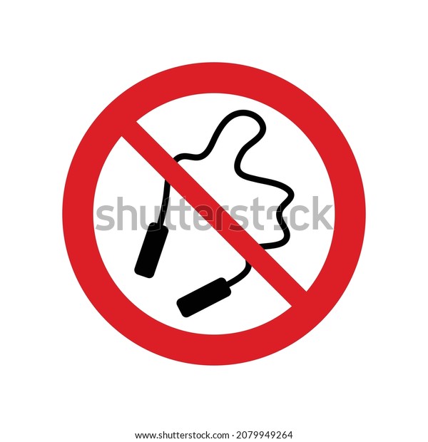 No Skipping Vector Not Allow Jumping Stock Vector (Royalty Free ...