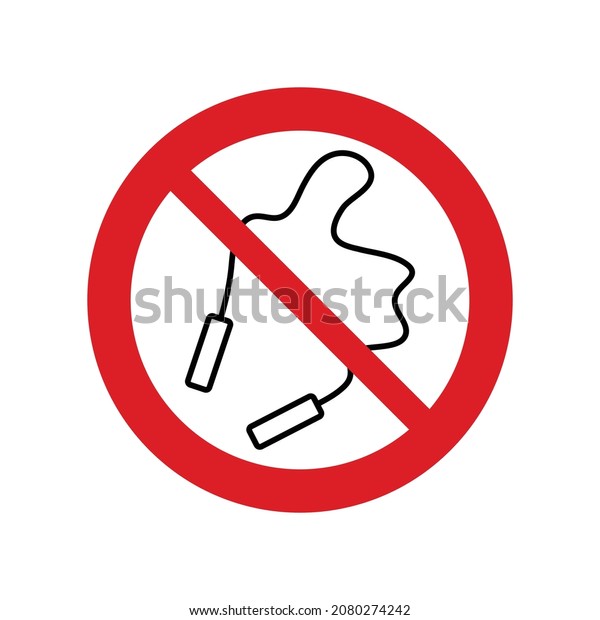 No Skipping Vector Not Allow Jumping Stock Vector (Royalty Free ...
