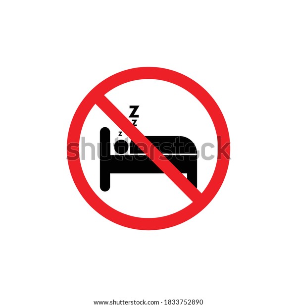 No Sleeping Icon Illustration Isolated Vector: เวกเตอร์สต็อก (ปลอดค่า ...