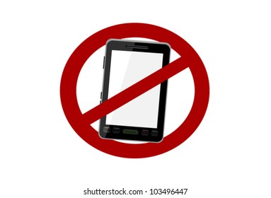 No Smart Cell Phones Allowed Symbol Stock Vector (Royalty Free ...