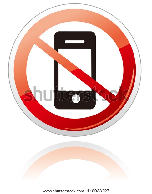 Vektor Stok No Smart Phone Sign Vector (Tanpa Royalti) 140038297 ...