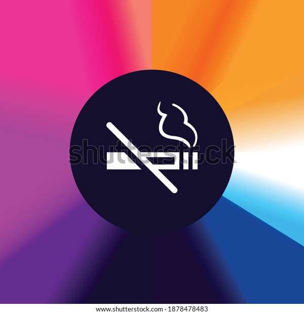 No Smoking App Icon Button Stock Vector (Royalty Free) 1878478483 ...