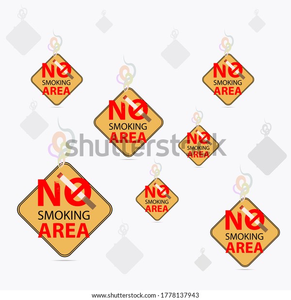 No Smoking Area Background Design Can Stock Vector (Royalty Free ...