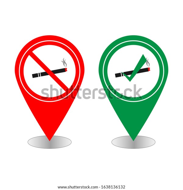 No Smoking Smoking Area Labels Design Stock Vector (Royalty Free ...