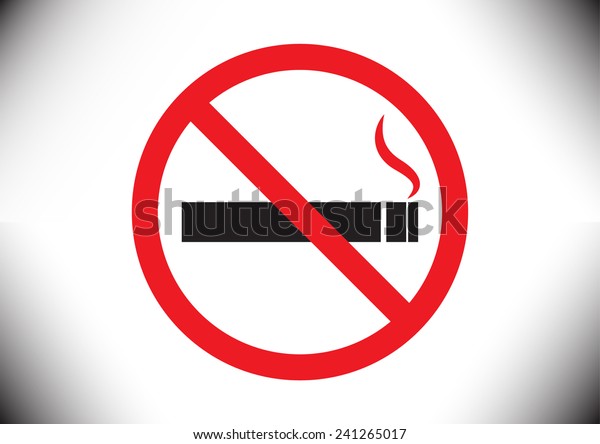No Smoking Sign Design Stock Vector (Royalty Free) 241265017