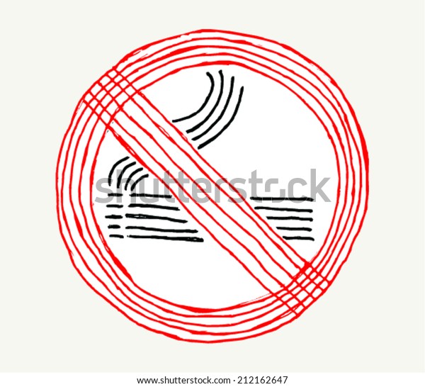 No Smoking Sign Doodle Vector Stock Vector (Royalty Free) 212162647