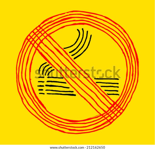 No Smoking Sign Doodle Vector Stock Vector (Royalty Free) 212162650 ...