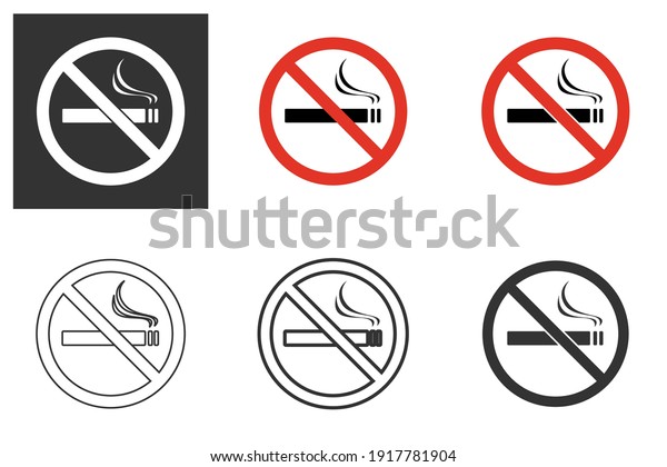 Pas de panneau fumeur, fumer est : image vectorielle de stock (libre de ...
