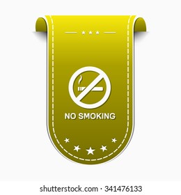 No Smoking Sign Yellow Vector Icon Stock Vector (Royalty Free ...