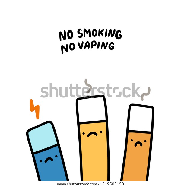 No Smoking Vaping Hand Drawn Vector Stock Vector (Royalty Free ...