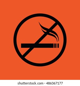 No Smoking Vector Sign Orange Background: เวกเตอร์สต็อก (ปลอดค่า ...