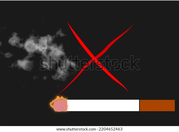 No Smoking Vector Used Campaigning Refrain Stock Vector (Royalty Free ...