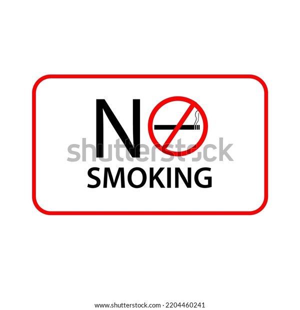 No Smoking Warning Vector Sign Stock Vector (Royalty Free) 2204460241 ...