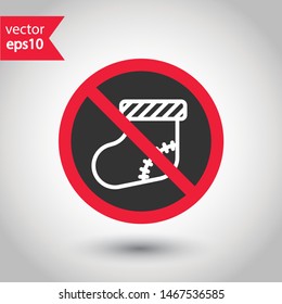 No Socks Icon Prohibited Sock Vector Stock Vector (Royalty Free ...