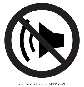 No Sound Music Loud Volume Prohibited Stock Vector (Royalty Free ...