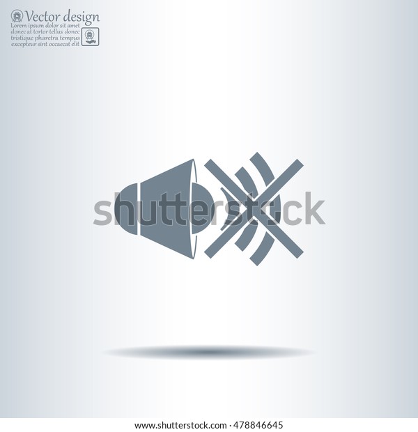 No Sound Icon Volume Off Symbol Stock Vector (Royalty Free) 478846645 ...