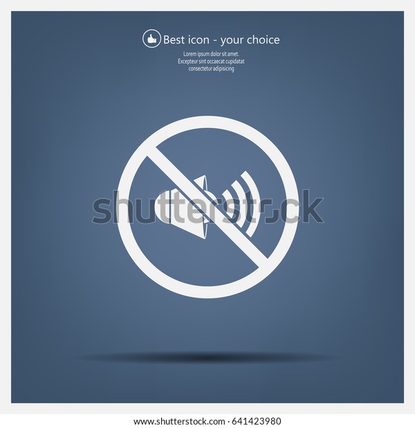 No Sound Icon Volume Off Symbol Stock Vector (Royalty Free) 641423980