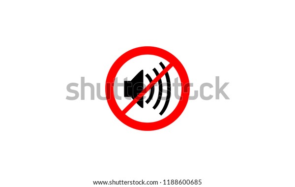 No Sound Sign Stock Vector (Royalty Free) 1188600685 | Shutterstock