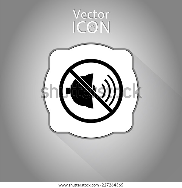 No Sound Symbol Flat Style Made Stock Vector (Royalty Free) 227264365 ...