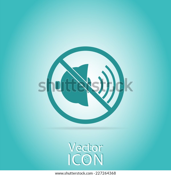 No Sound Symbol Flat Style Made Stock Vector (Royalty Free) 227264368 ...