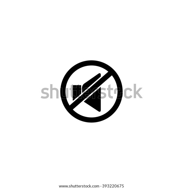 No Sound Symbol Vector Icon Stock Vector (Royalty Free) 393220675 ...
