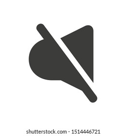 No Sound Vector Graphics Glyph Icon Stock Vector (Royalty Free ...