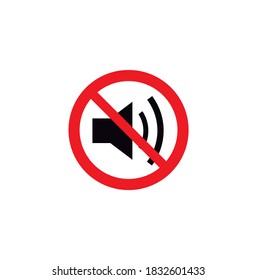 No Sound Vector On White Background Stock Vector (Royalty Free ...