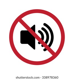 No Sound Volume Off Vector Sign: стоковая векторная графика (без ...