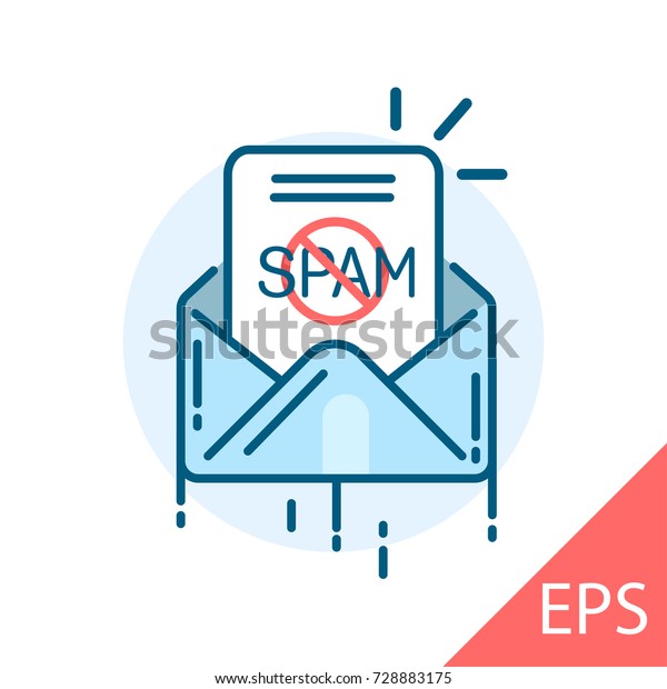 No Spam Vector Modern Line Design Stock Vector (Royalty Free) 728883175 ...