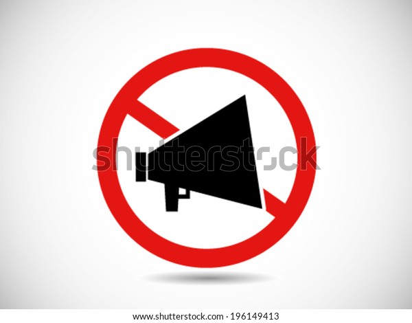 No Speech Speak Loudness Stock Vector (Royalty Free) 196149413 ...