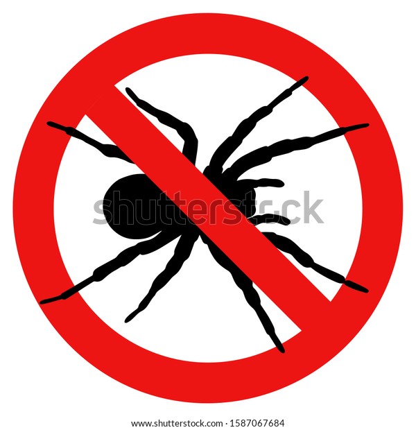 No Spider Sign Vector Illustration Stock Vector (Royalty Free) 1587067684