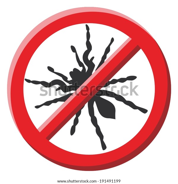 No Spider Sign Vector Illustration Stock Vector (Royalty Free ...