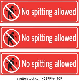 No Spitting Allowed Red Sign Stock Vector (Royalty Free) 2199964969 ...