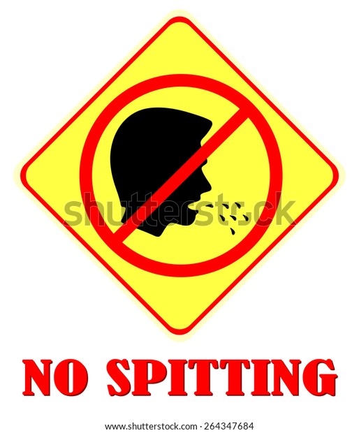 No Spitting Sign Illustration Vector เวกเตอร์สต็อก (ปลอดค่าลิขสิทธิ์ ...