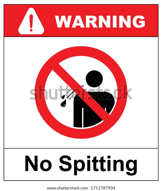 No Spitting Sign On White Background Stock Vector (Royalty Free ...