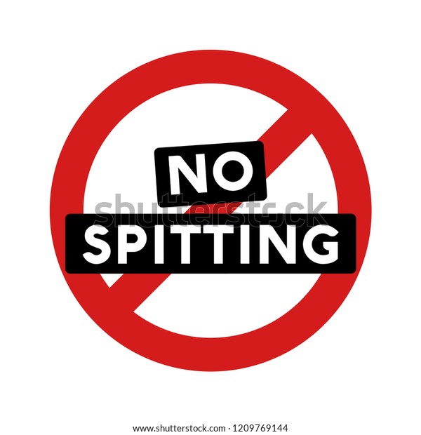 No Spitting Vector Signage Illustration Stock Vector (Royalty Free ...