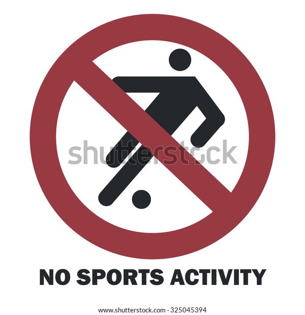 No Sports Activity Sign Vector Illustration Stock Vector (Royalty Free ...