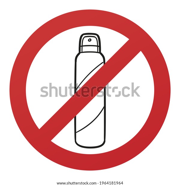 No Spray Symbol Isolated On White Stock Vector (Royalty Free ...