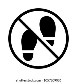 Warning Sign Footstep Forbidden Do Not Stock Vector (Royalty Free ...