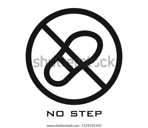No Step Icon Signs Stock Vector (Royalty Free) 1129335350 | Shutterstock
