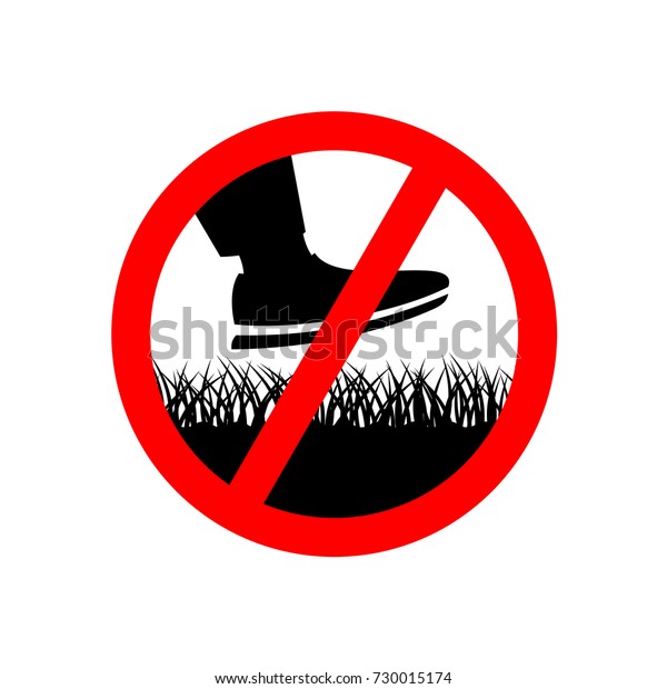 No Step On Lawn Grass Prohibition: เวกเตอร์สต็อก (ปลอดค่าลิขสิทธิ์ ...