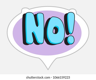 No Sticker Retro Style Vector Illustration Stock Vector (Royalty Free ...