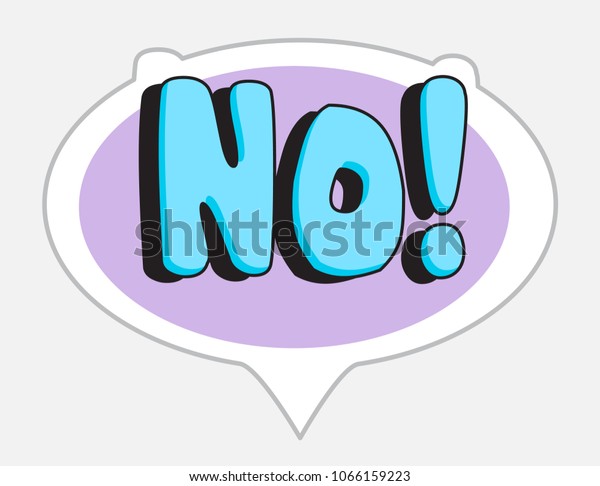 No Sticker Retro Style Vector Illustration Stock Vector (Royalty Free ...