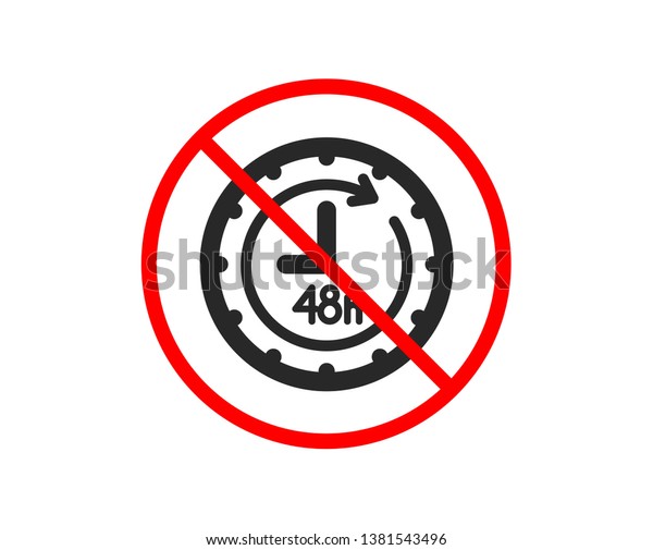 No Stop 48 Hours Icon Delivery Stock Vector (Royalty Free) 1381543496 ...
