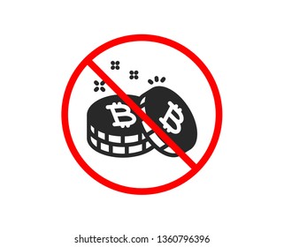No Coin Icon Forbidden Payment Icon: vector de stock (libre de regalías ...