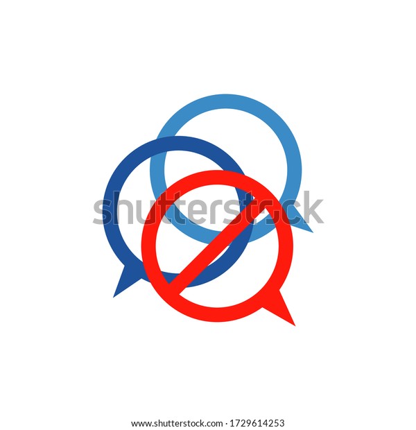 No Stop Chat Icon Speech Bubble Stock Vector (Royalty Free) 1729614253 ...
