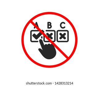 No Stop Correct Checkbox Icon Select Stock Vector (Royalty Free ...