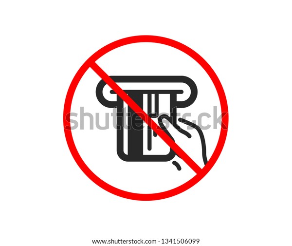No Stop Credit Card Icon Hold Stock Vector (Royalty Free) 1341506099 ...